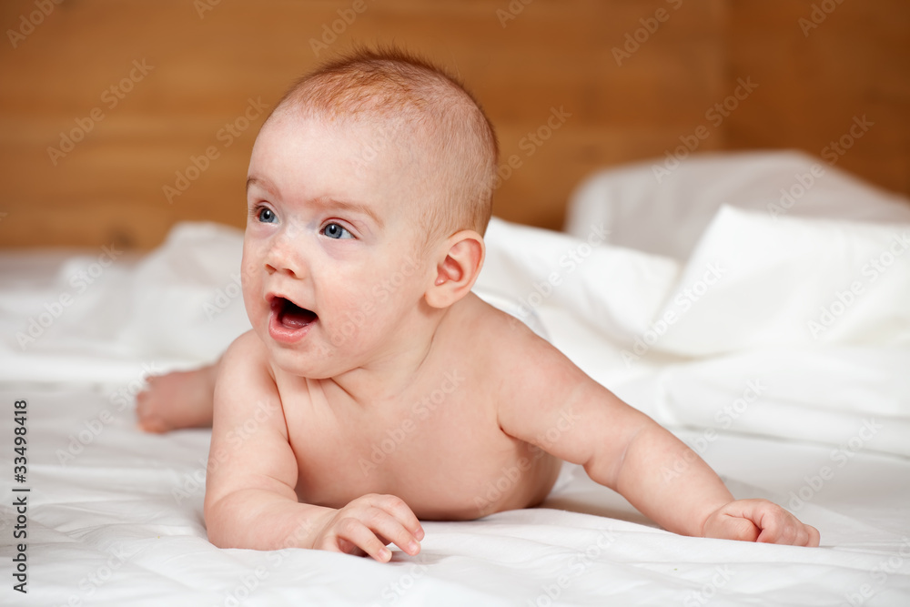5 months baby girl Stock Photo | Adobe Stock