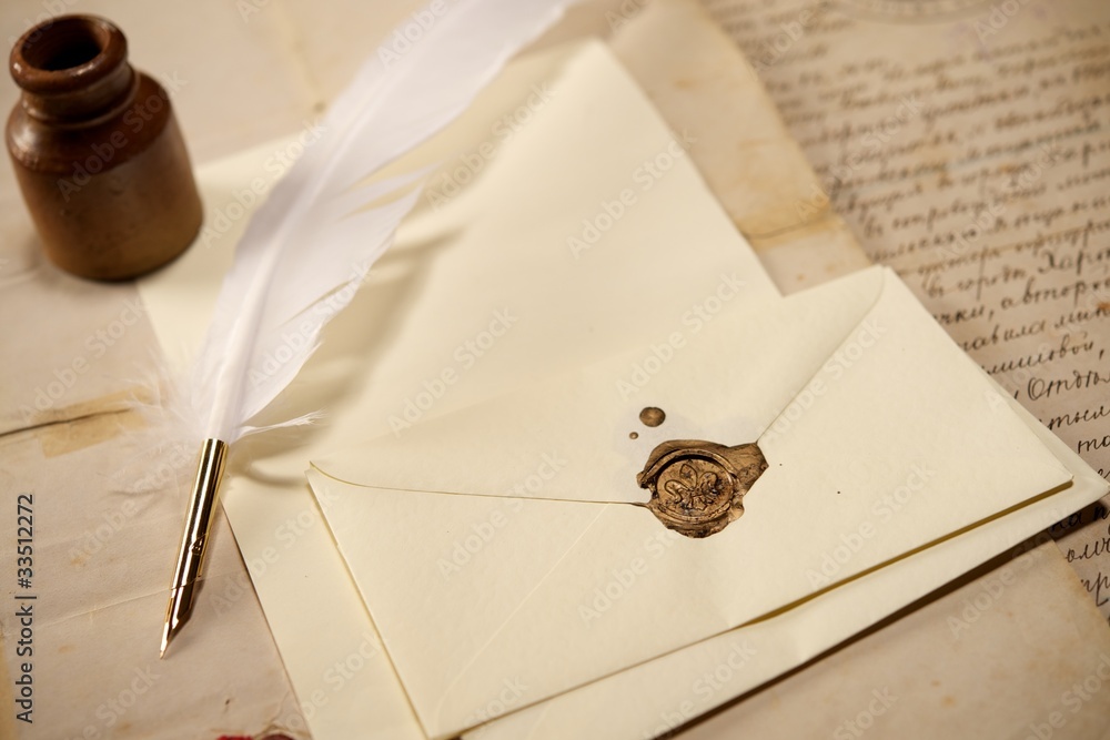 Vintage letter concept Stock Photo | Adobe Stock