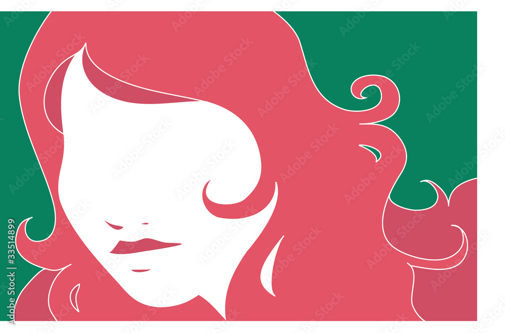 Vettoriale Stock Ritratto di donna stilizzata | Adobe Stock