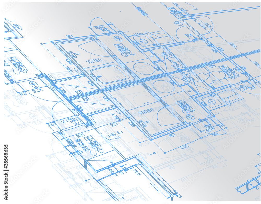 Sample of architectural blueprints Stock Illustration | Adobe Stock