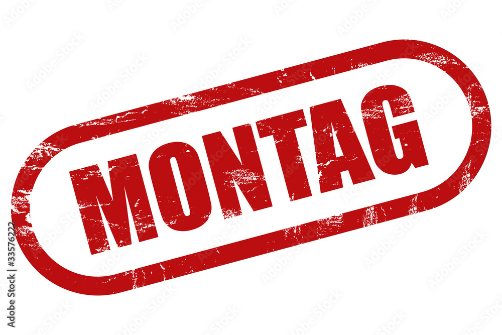 Grunge Stempel rot MONTAG Stock Illustration | Adobe Stock