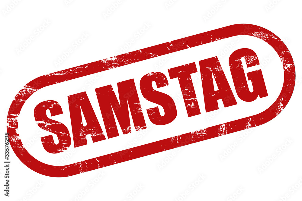 Grunge Stempel rot SAMSTAG Stock Illustration | Adobe Stock