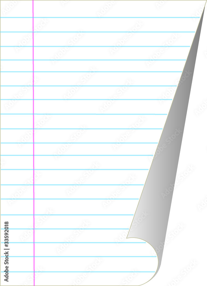 Vecteur Stock Feuille bloc notes | Adobe Stock