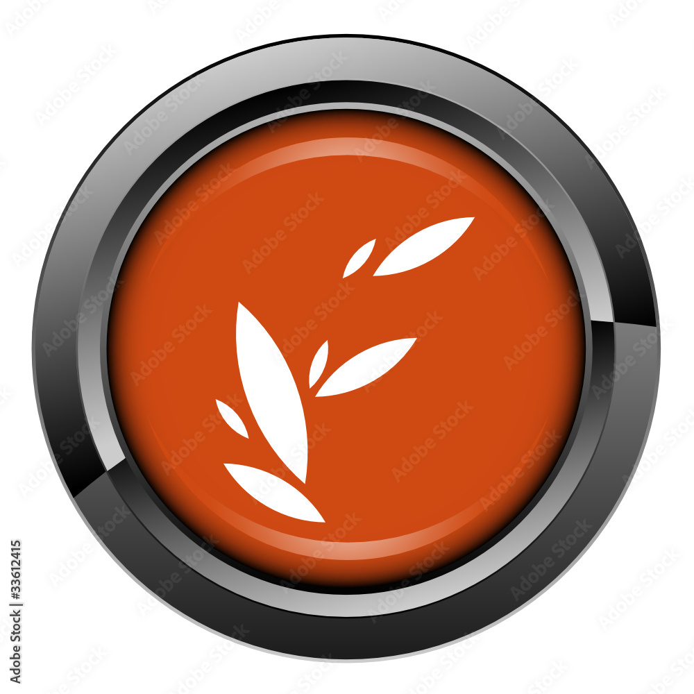 Picto, internet, bouton, feuille, nature, végétal, végétation Stock ...