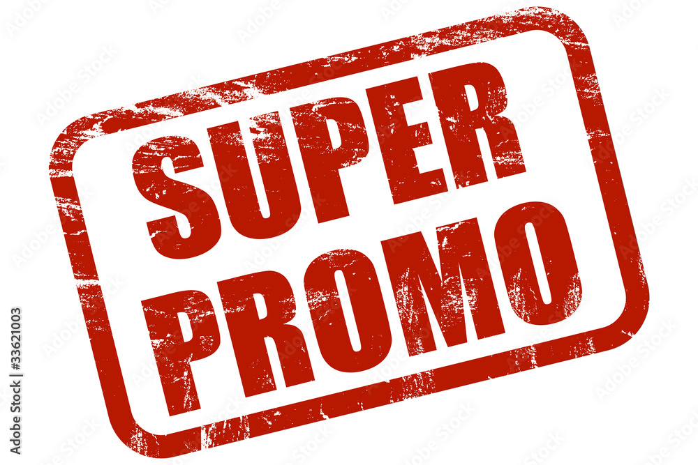 Grunge Stempel rot SUPER PROMO Stock Illustration | Adobe Stock