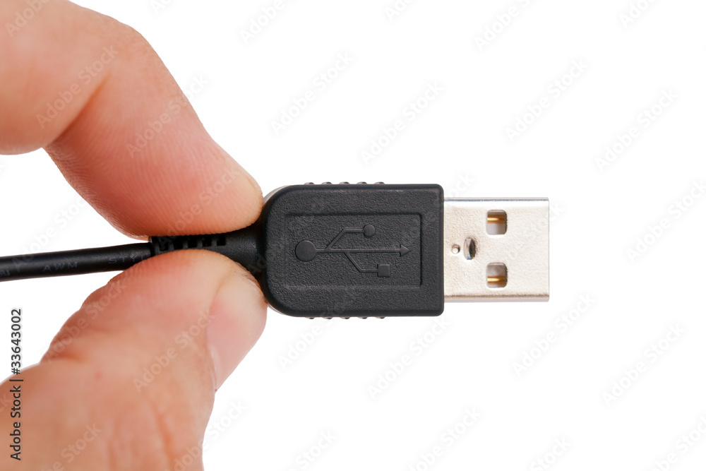 Branchement câble usb Stock Photo | Adobe Stock