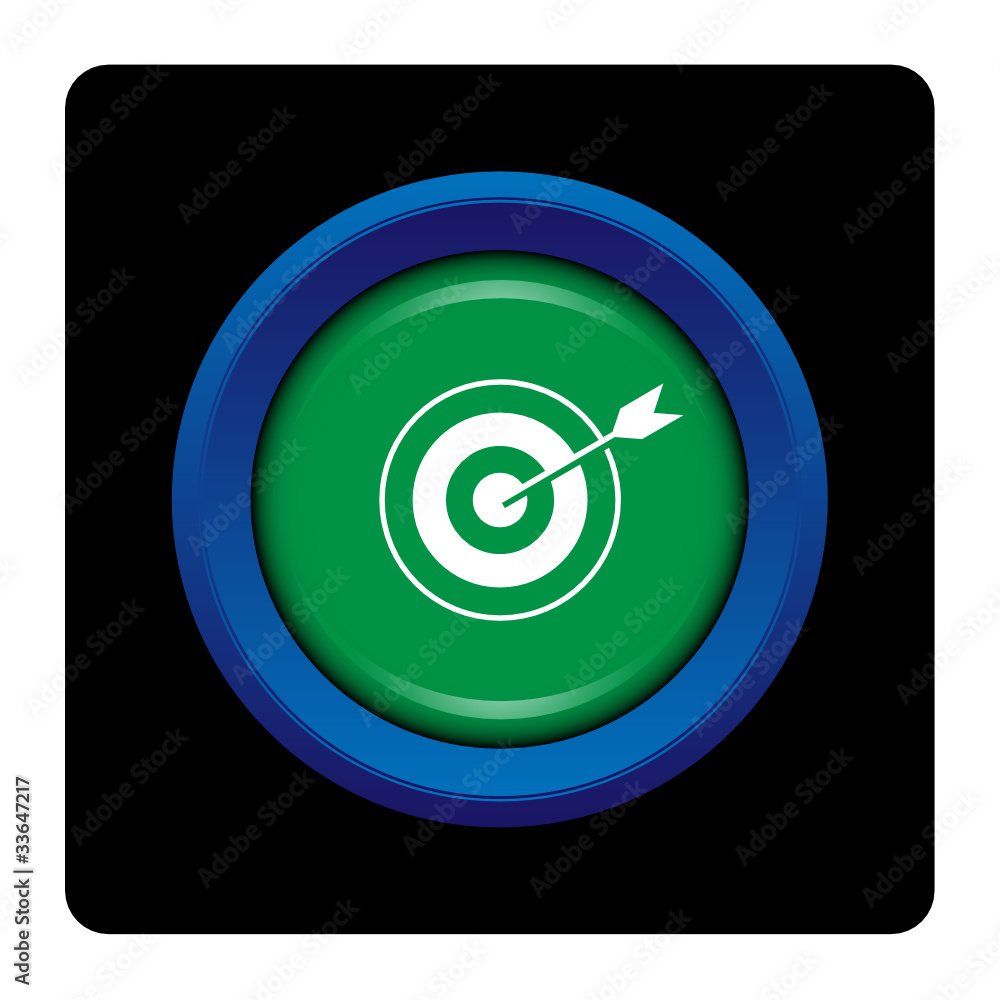 Internet, bouton, logo, picto, cible, flèche, but, objectif, Stock ...