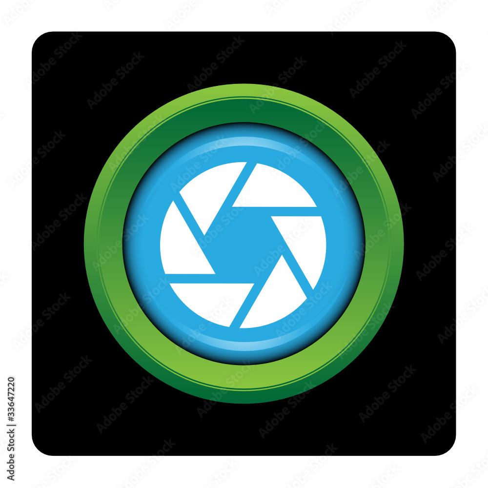 Internet, bouton, logo, picto, photo, diaphragme, ouverture Stock ...