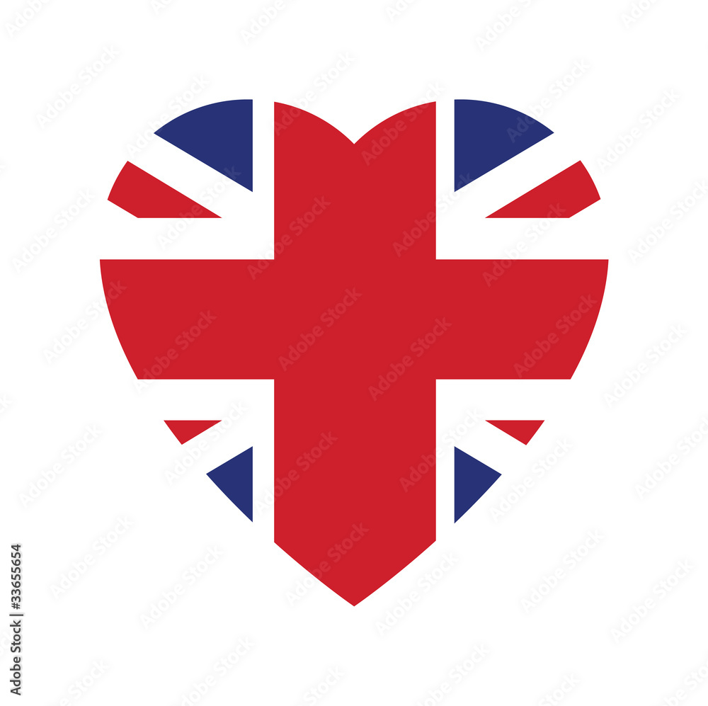 Union Jack Love Heart Stock Vector | Adobe Stock