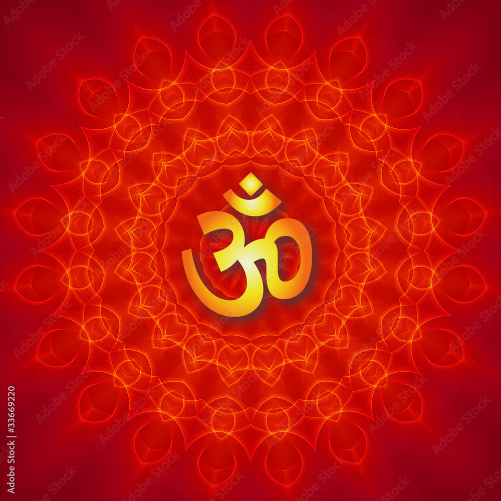 Om Mandala Design ilustración de Stock | Adobe Stock