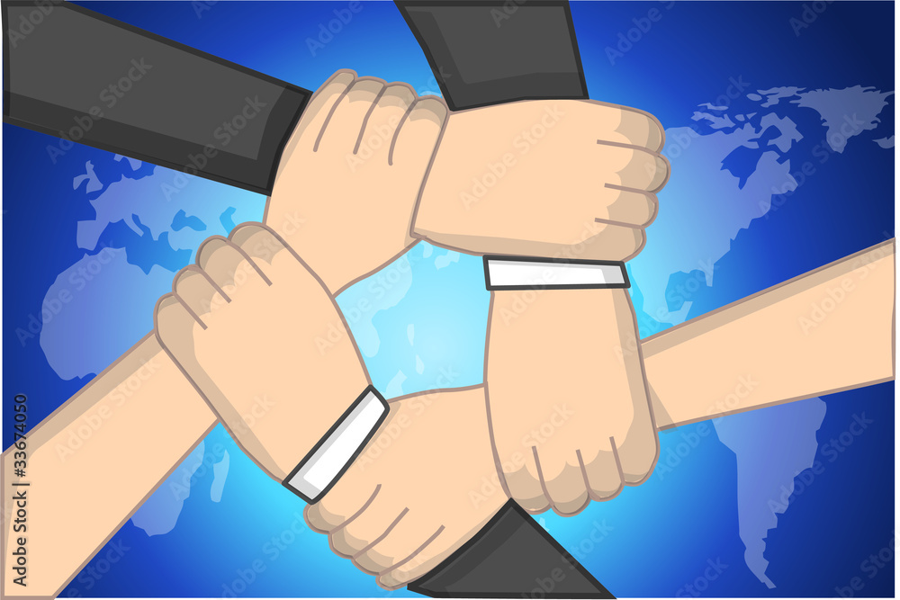 UNION FUERZA EQUIPO vector de Stock | Adobe Stock