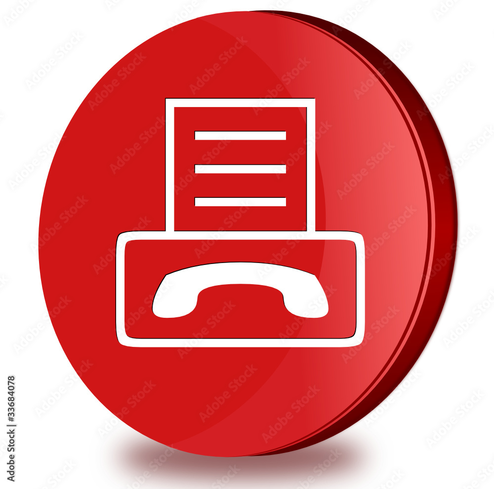 Telefax glossy icon Stock Vector | Adobe Stock