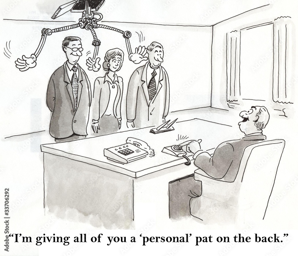 Pat on the back Stock Illustration | Adobe Stock