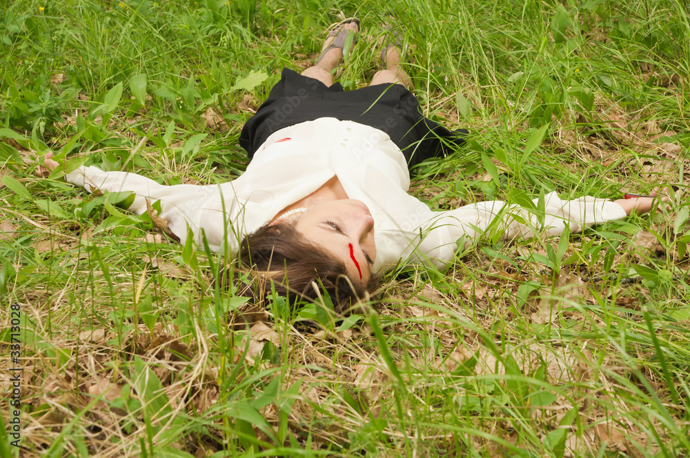 Simulation of the crime scene Stock Photo | Adobe Stock