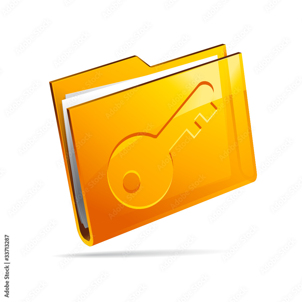 Icône dossier verrouillé Stock Vector | Adobe Stock