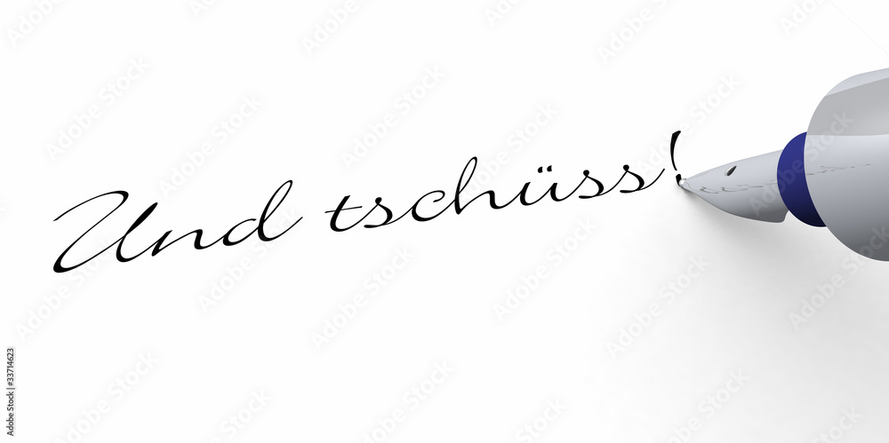 Stift Konzept - und tschüss! Stock-Illustration | Adobe Stock