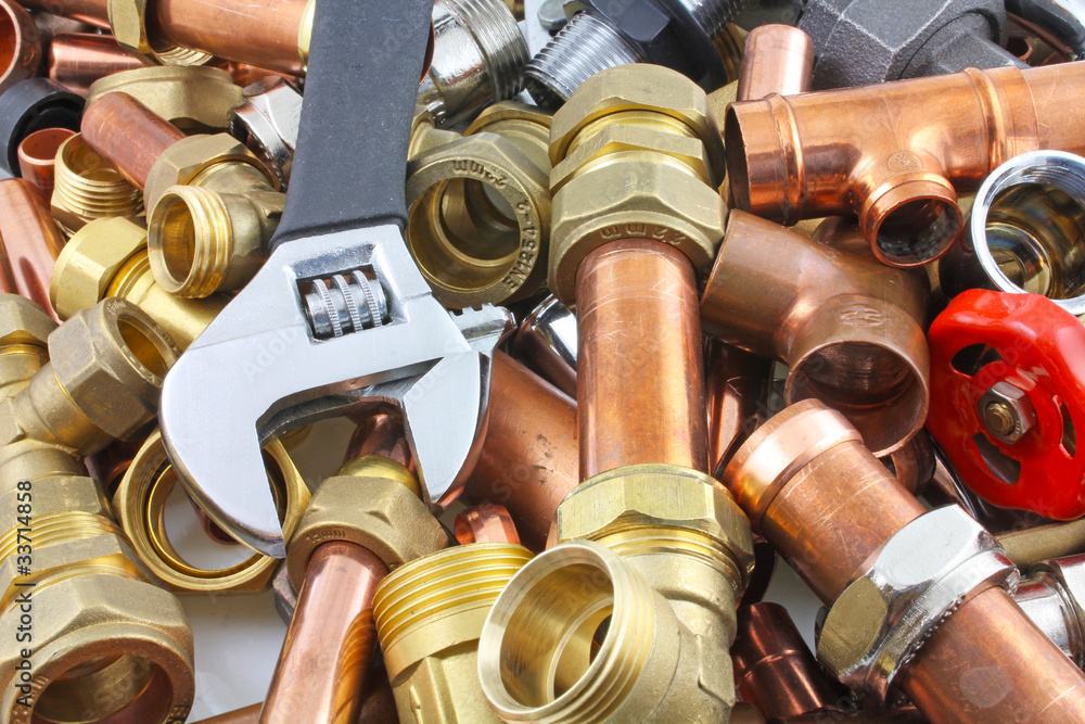 wrenches and plumbers bits Stock Photo | Adobe Stock