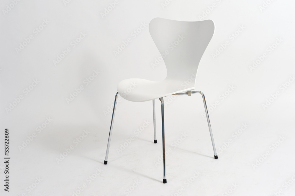 White chair isolated on white background. Stock Photo | Adobe Stock
