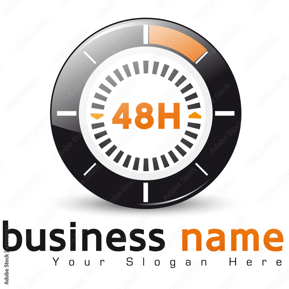logo 48h chrono Stock Vector | Adobe Stock