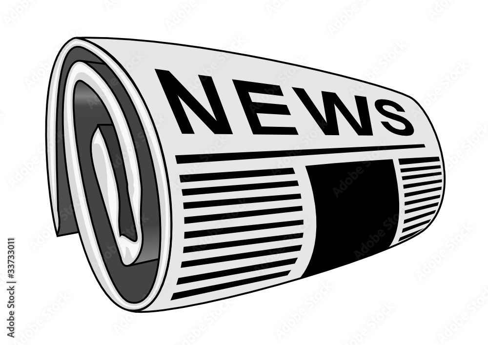 Rolled Newspaper Vector