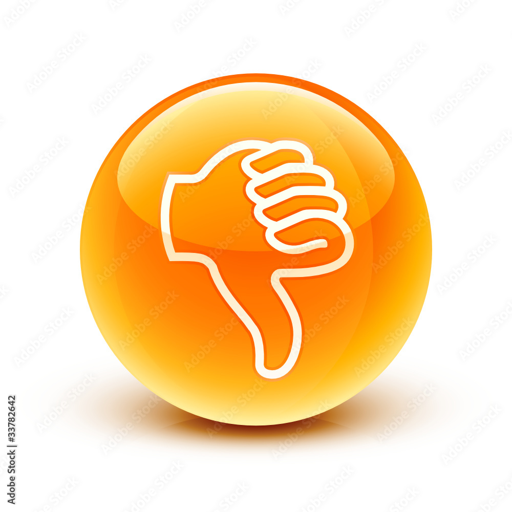 icône pouce bas / thumb down icon Stock Vector | Adobe Stock