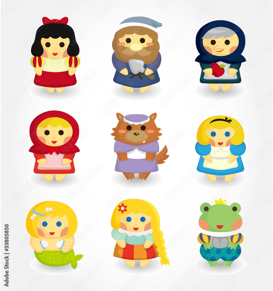 cartoon story people icon set Stock Vector | Adobe Stock