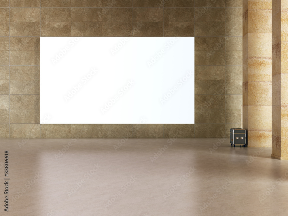 blank frame in art gallery Stock Illustration | Adobe Stock