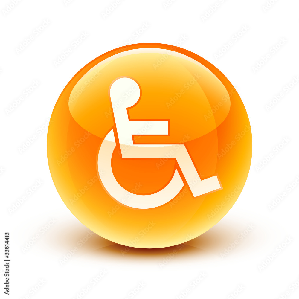 icône handicap / disabled person icon Stock Vector | Adobe Stock