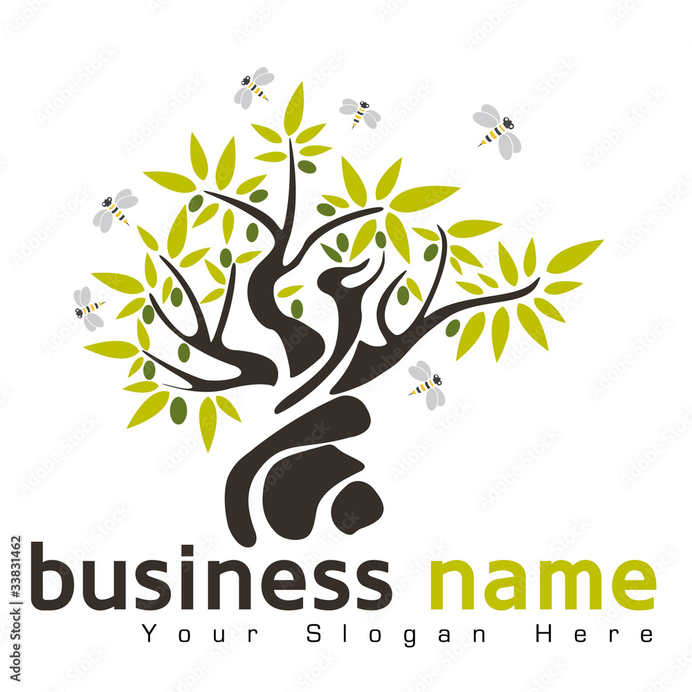 logo arbre design Stock Vector | Adobe Stock