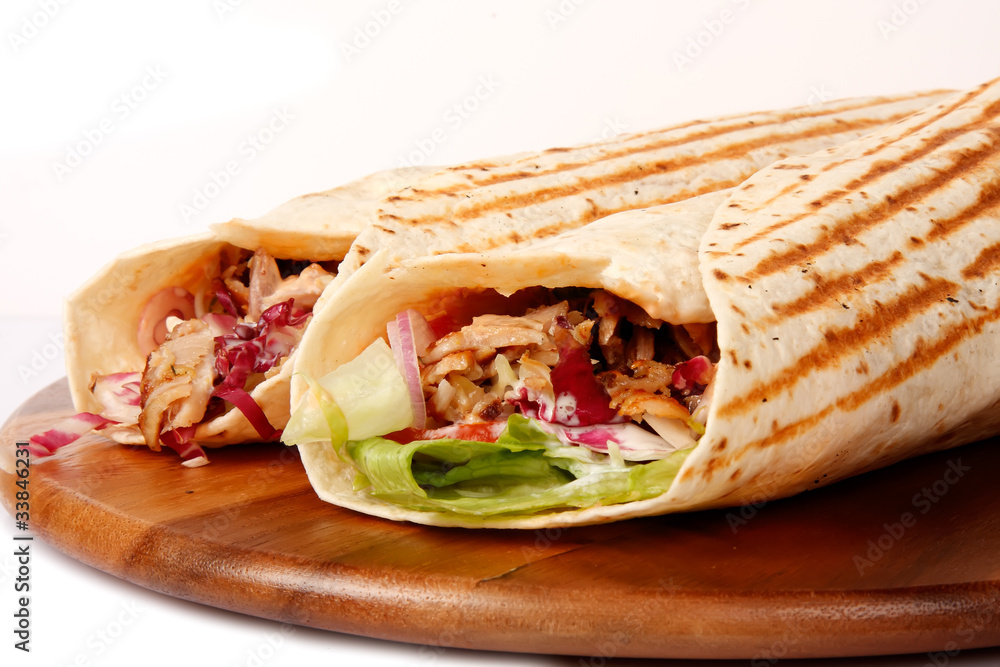 Foto Stock Kebab con piadina | Adobe Stock