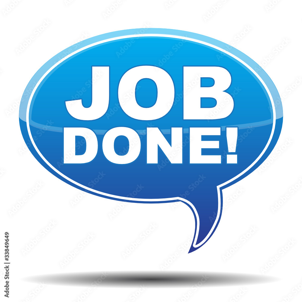 JOB DONE! ICON Stock Vector | Adobe Stock