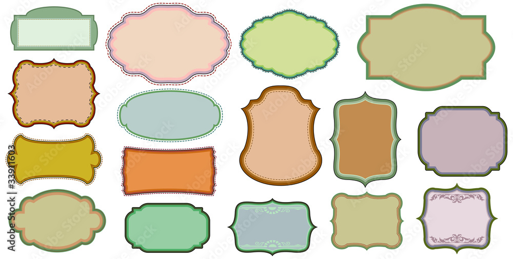 Vintage Comic Frame Design Collection Stock Vector | Adobe Stock