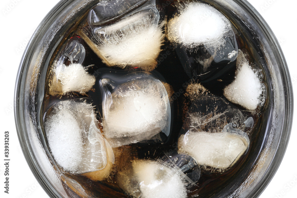 Soda on top view isolated in white background Stock Photo | Adobe Stock