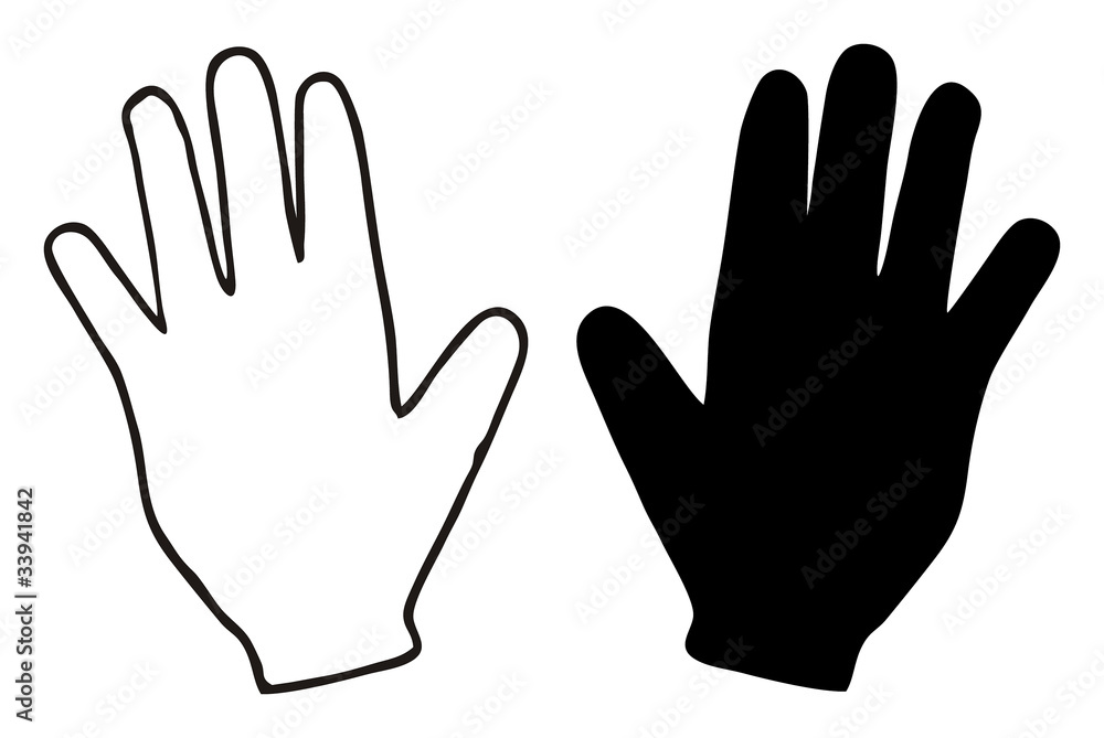 Rechte Hand, Rechtshänder Stock-Illustration | Adobe Stock