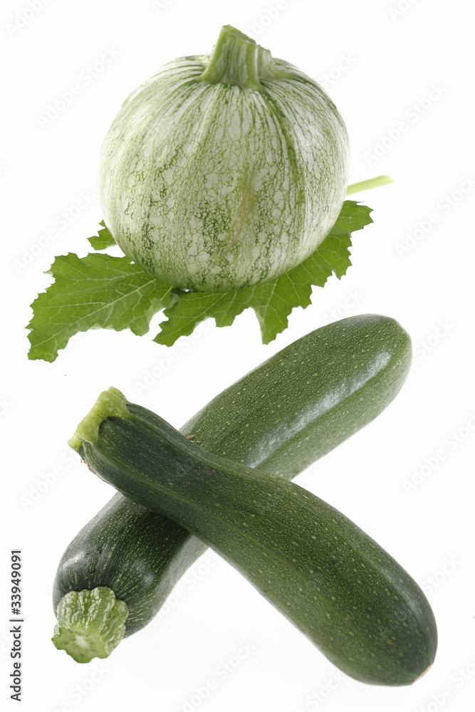 Courgettes longues et ronde Stock Photo | Adobe Stock