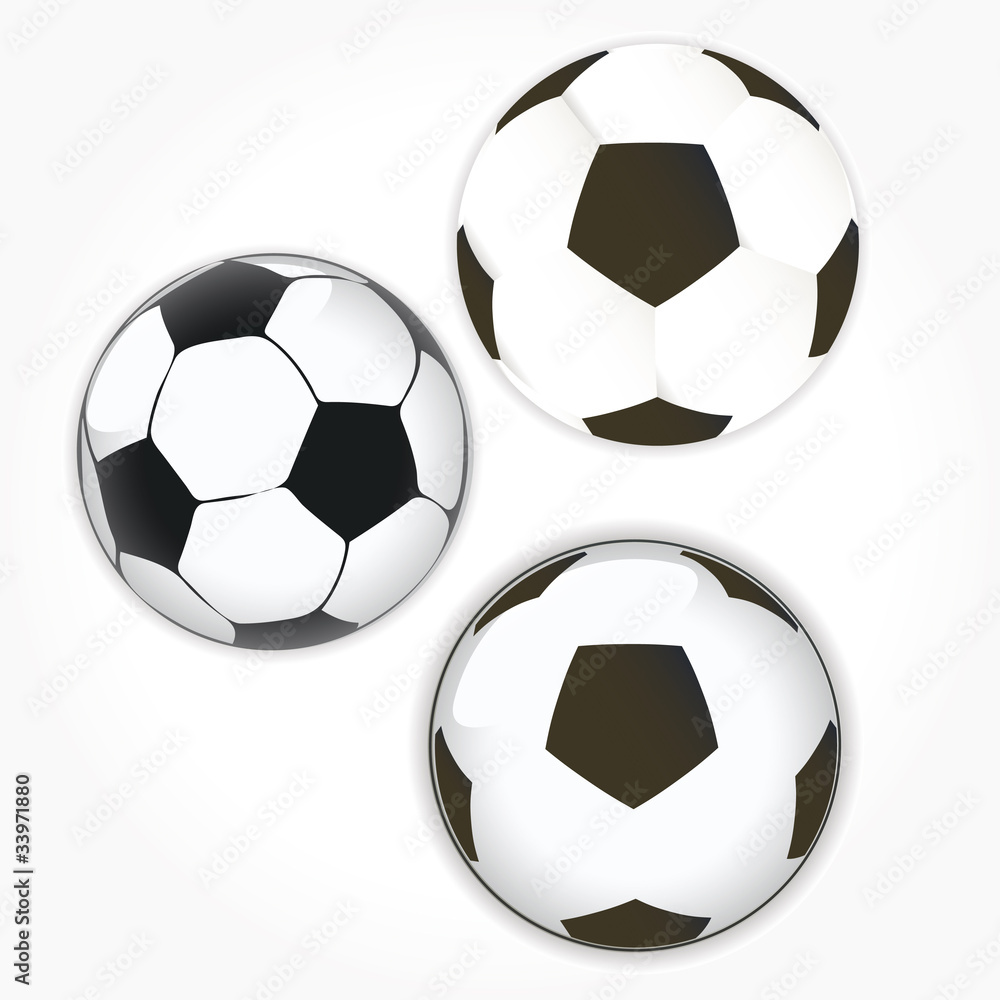 soccer ball icon set. Football vector illustration Stock Vector | Adobe ...