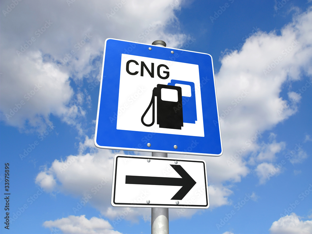Schild CNG-Tankstelle Stock Photo | Adobe Stock