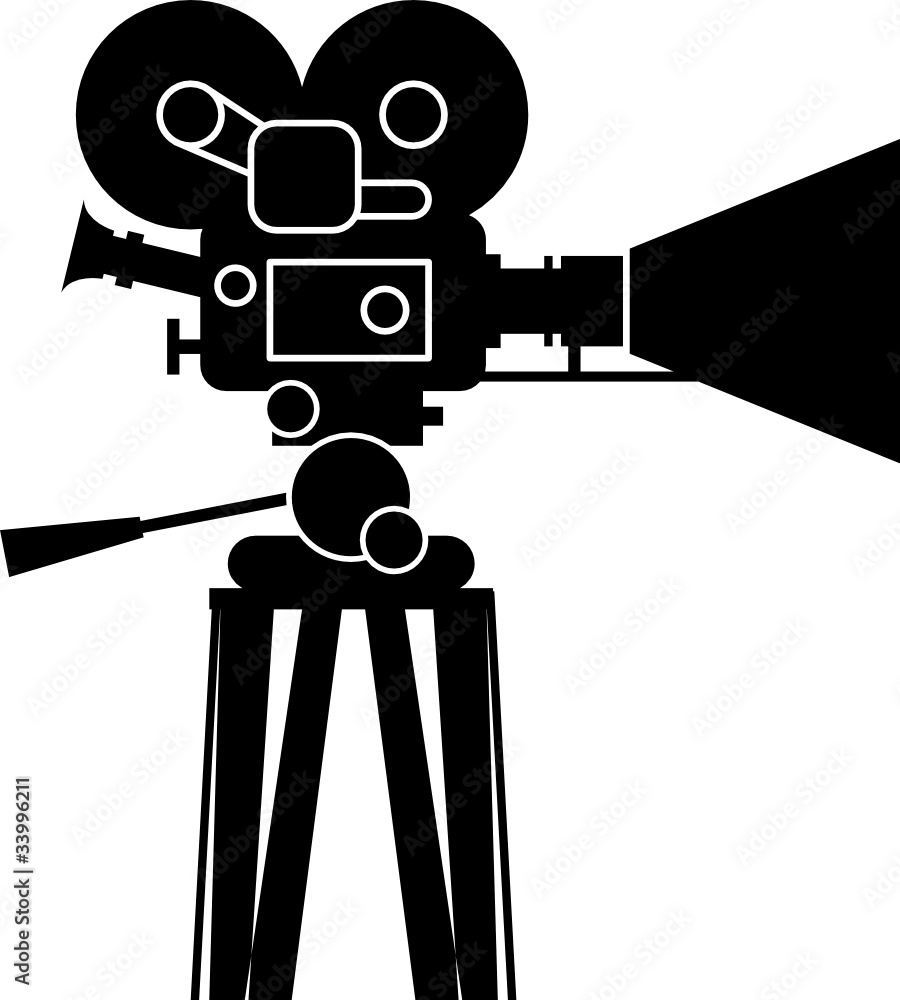 Film cinema camera, vector illustration vector de Stock | Adobe Stock