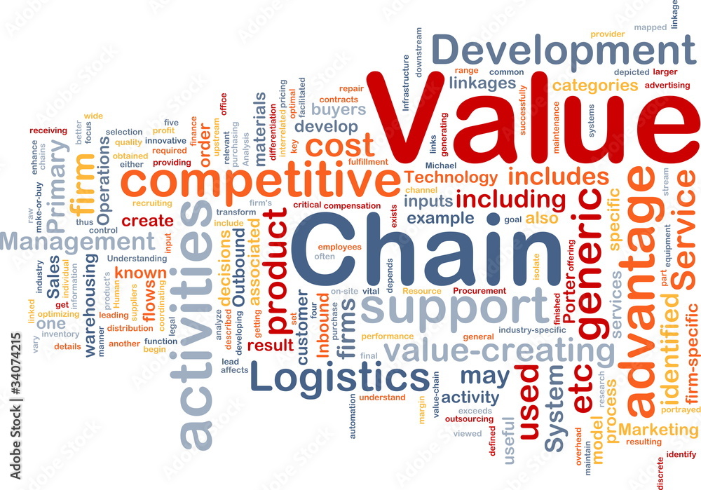 Value chain background concept Stock Illustration | Adobe Stock