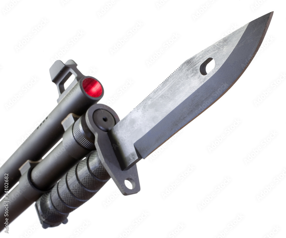 Shotgun mounted bayonet Stock Photo | Adobe Stock