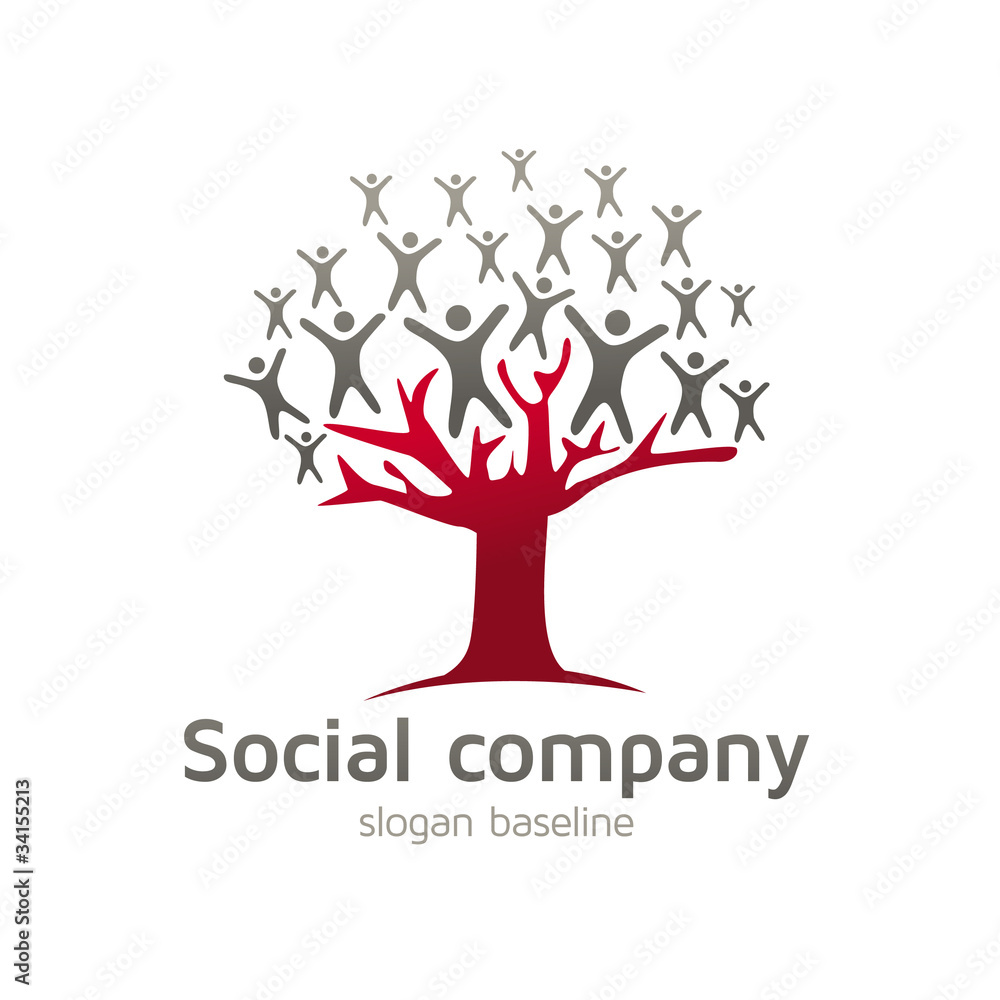 Vecteur Stock social, ressources humaines, logo d'entreprise | Adobe Stock