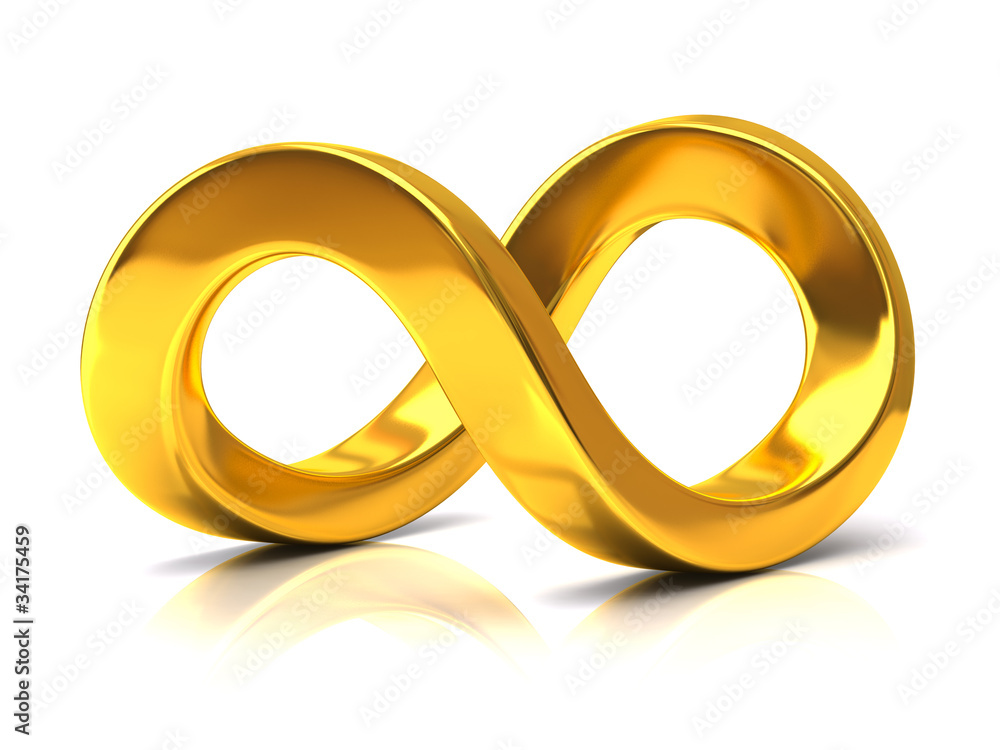 Golden Infinity Symbol Stock Illustration | Adobe Stock