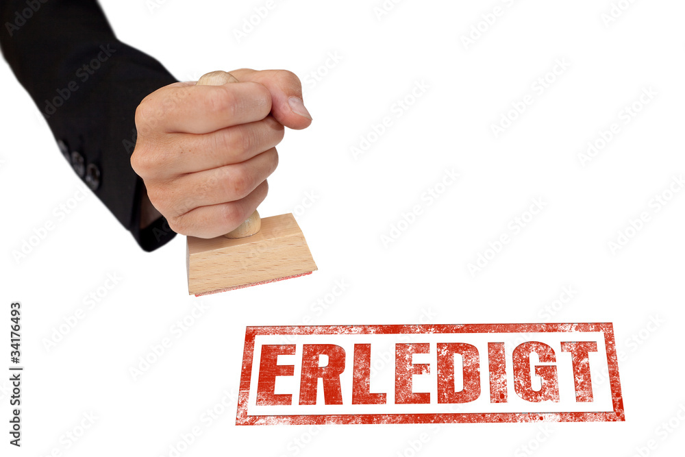 Erledigt Stempel Stock-Foto | Adobe Stock