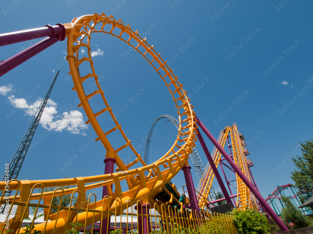 Roller Coaster Stock Photo | Adobe Stock