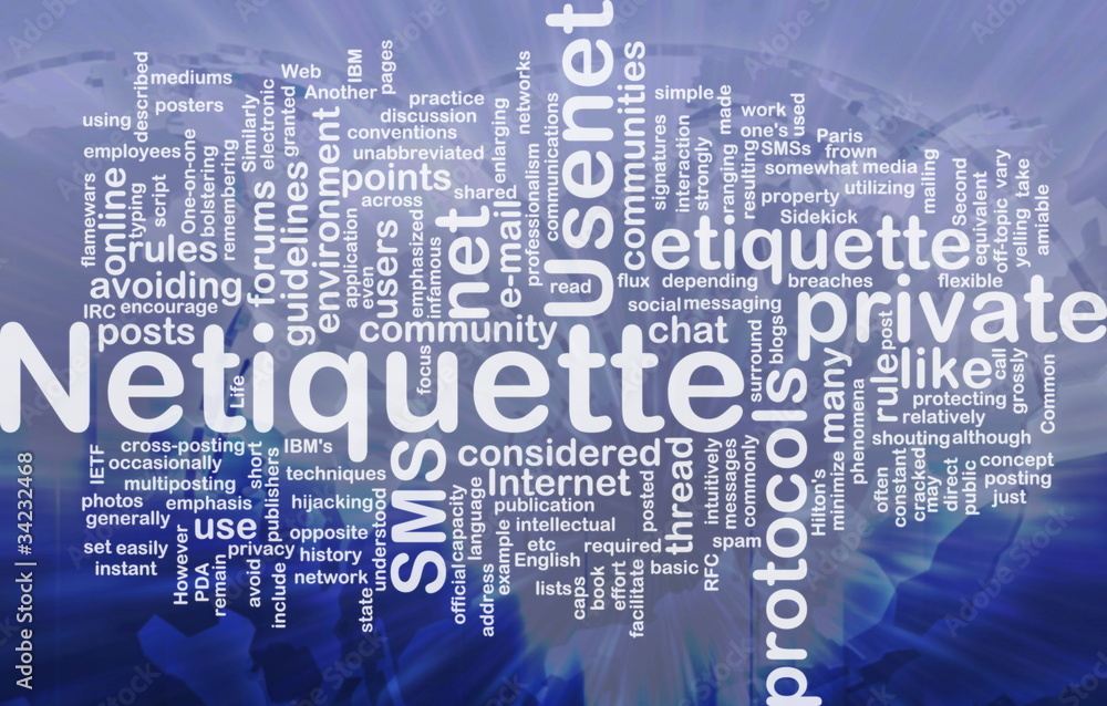 Netiquette background concept Stock Illustration | Adobe Stock