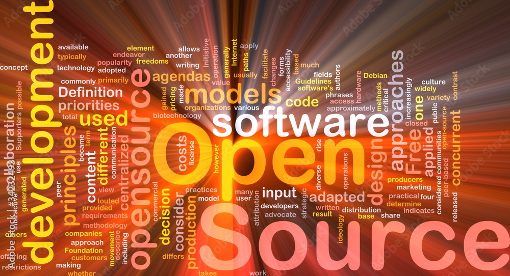 Open source background concept glowing Stock-Illustration | Adobe Stock