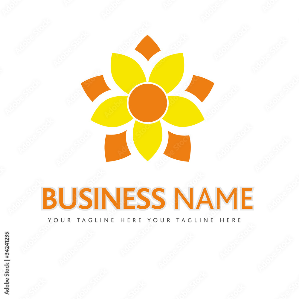 logo fiore Stock Vector | Adobe Stock