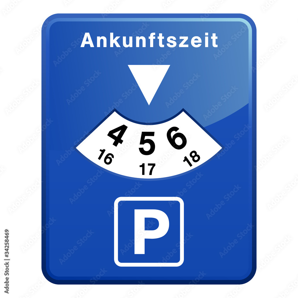 Parkscheibe Stock-Vektorgrafik | Adobe Stock