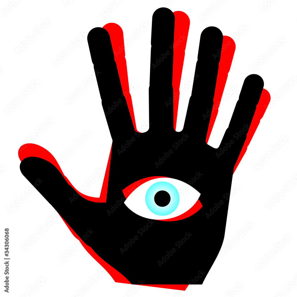 Mano vidente vector de Stock | Adobe Stock