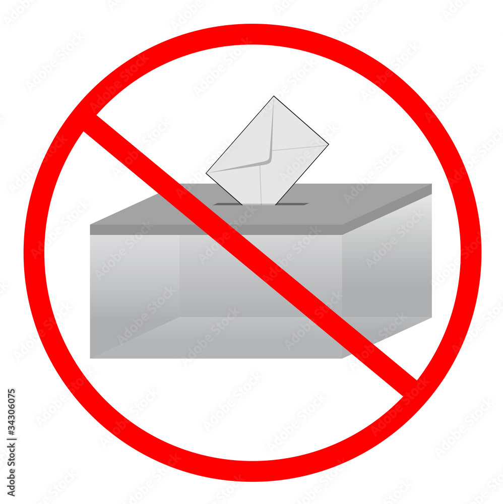 Prohibido votar vector de Stock | Adobe Stock